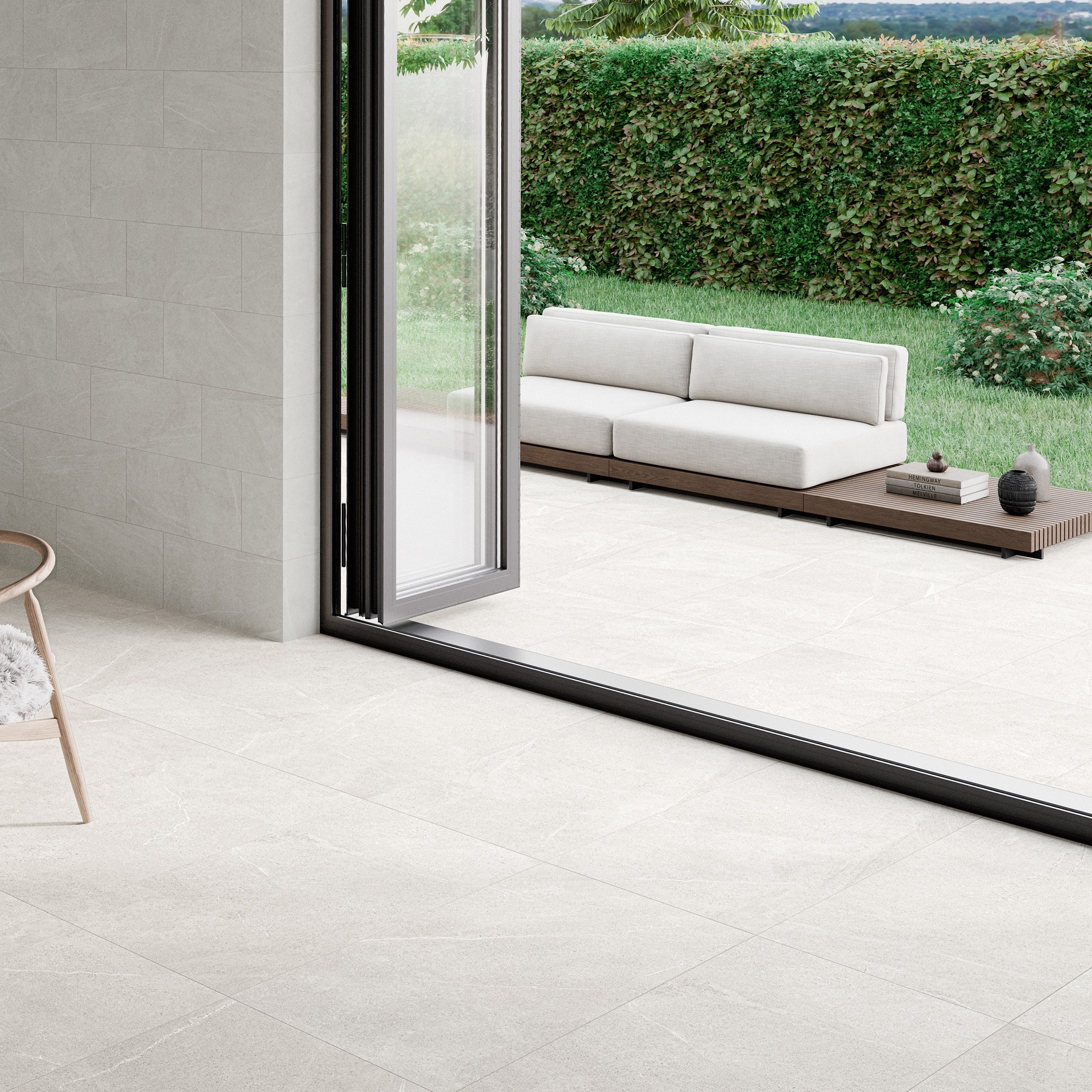 Bellevue White Stone Effect Tile 120x59.5cm